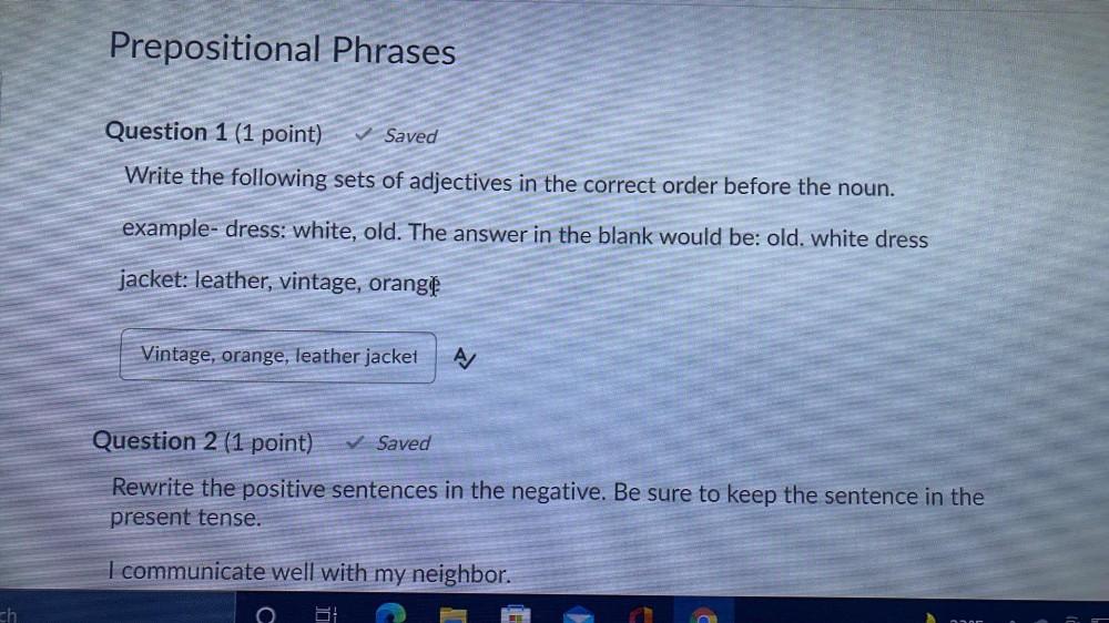 Prepositional Phrases Question 1 (1 p... - Anatomy and Physiology