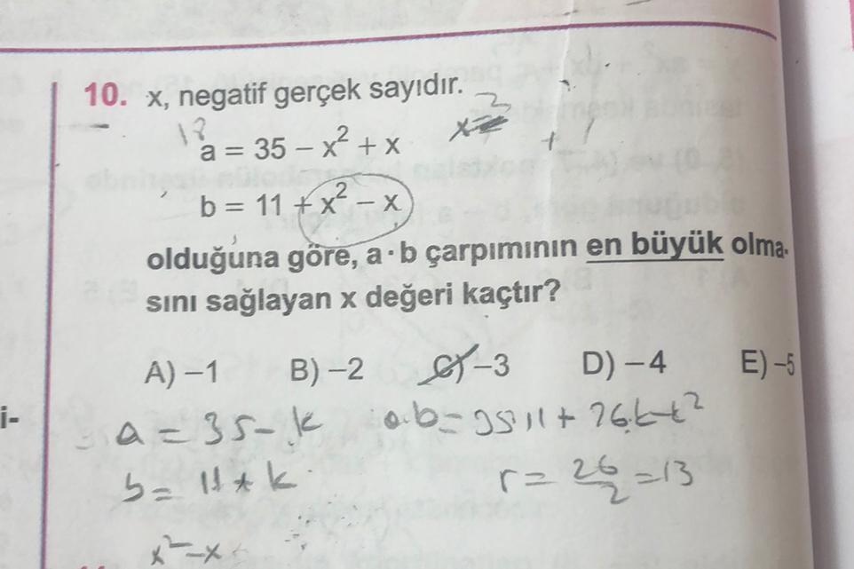 10 X Negatif Ger ek Say d r 17 A 35 Lise Matematik 10 X Negatif Ger ek Say d r 17 A 35 Lise Matematik
