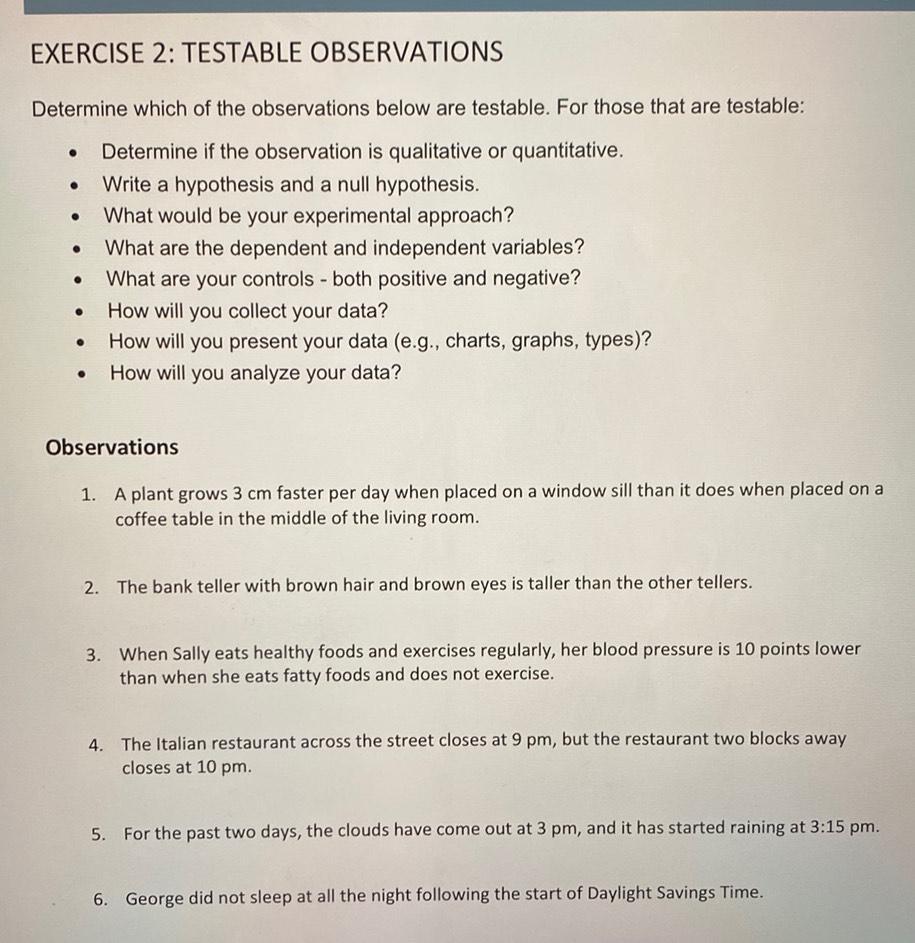 EXERCISE 2 TESTABLE OBSERVATIONS Determine Which Of Th Math exercise-2-testable-observations-determine-which-of-th-math