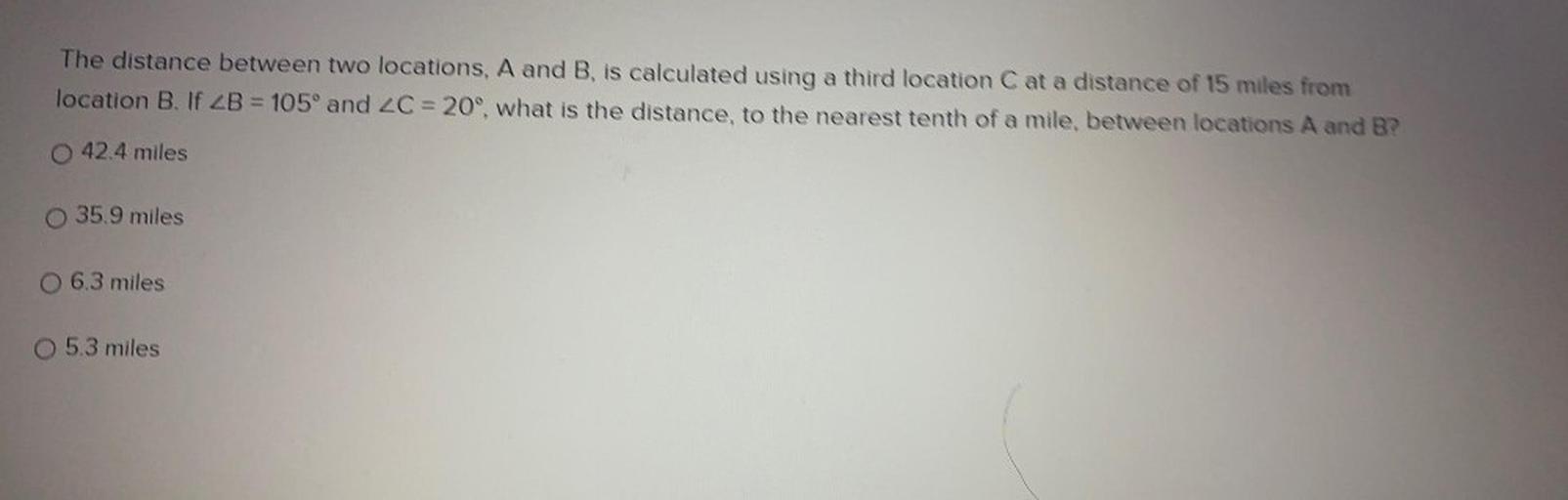 The Distance Between Two Locations A And B Is Calcula Math the-distance-between-two-locations-a-and-b-is-calcula-math