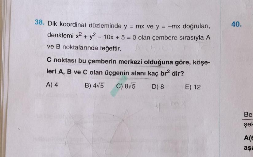 40 38 Dik Koordinat D zleminde Y Mx Ve Y mx Geometri 40-38-dik-koordinat-d-zleminde-y-mx-ve-y-mx-geometri
