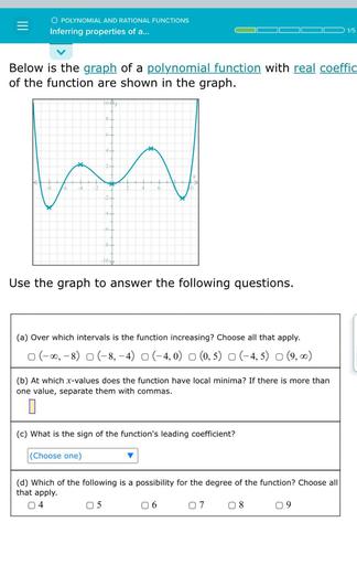 O POLYNOMIAL AND RATIONAL FUNCTIONS Inferring propertie... - Math