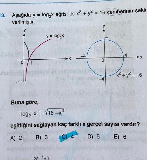 13 A a da Y Log2x E risi Ile X2 Y2 Lise Matematik 13-a-a-da-y-log2x-e-risi-ile-x2-y2-lise-matematik