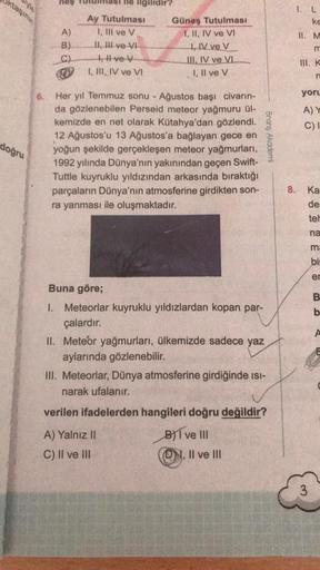 ktaşının style nes Ilgilidir? 1. L. ke ... - Ortaokul Fen Bilgisi