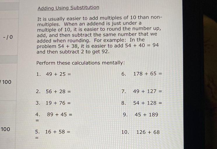 Adding Using Substitution 10 It Is Usually Easier To A Math adding-using-substitution-10-it-is-usually-easier-to-a-math