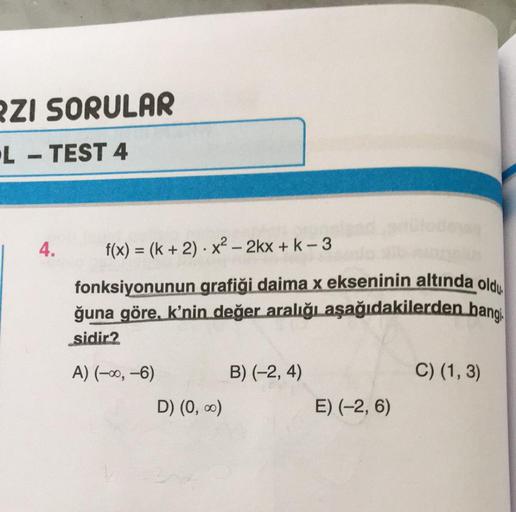 RZI SORULAR L TEST 4 4 F x k 2 X2 Lise Matematik rzi-sorular-l-test-4-4-f-x-k-2-x2-lise-matematik