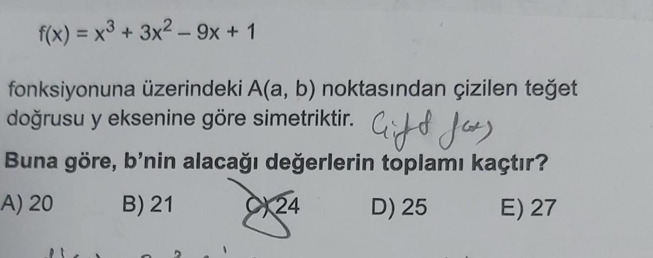 F x X3 3x2 9x 1 Do rusu Y Eksenine G Lise Matematik f-x-x3-3x2-9x-1-do-rusu-y-eksenine-g-lise-matematik