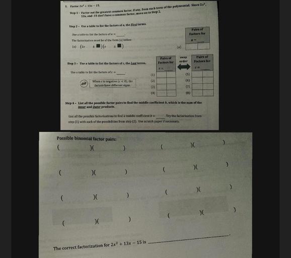 1 Factor 2x2 13x 15 Step 1 Factor Out The Great Math 1-factor-2x2-13x-15-step-1-factor-out-the-great-math