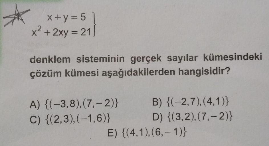 X Y 5 X2 2xy 21 Denklem Sisteminin Ger Lise Matematik x-y-5-x2-2xy-21-denklem-sisteminin-ger-lise-matematik