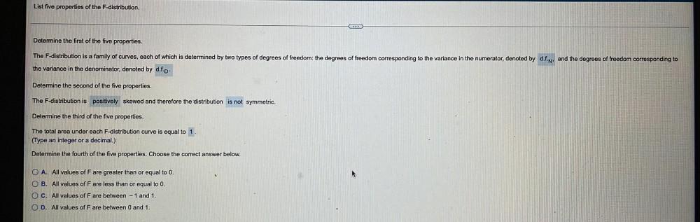 List Five Properties Of The F distribution Determine T Math List Five Properties Of The F distribution Determine T Math