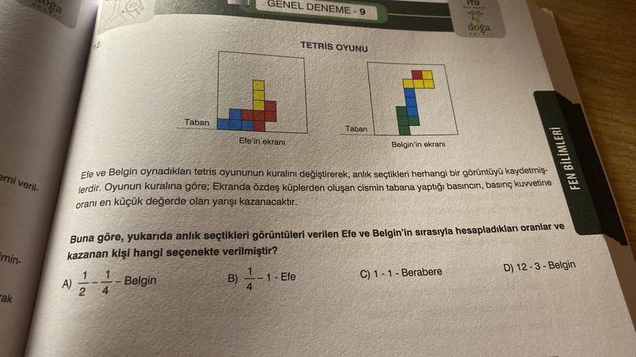 Uga ITO GENEL DENEME - 9 OLE * doga 12 ... - Ortaokul Fen Bilgisi