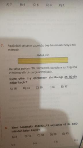 A 7 B 6 C 5 D 4 E 3 7 A a daki Tahtan Lise Matematik a-7-b-6-c-5-d-4-e-3-7-a-a-daki-tahtan-lise-matematik