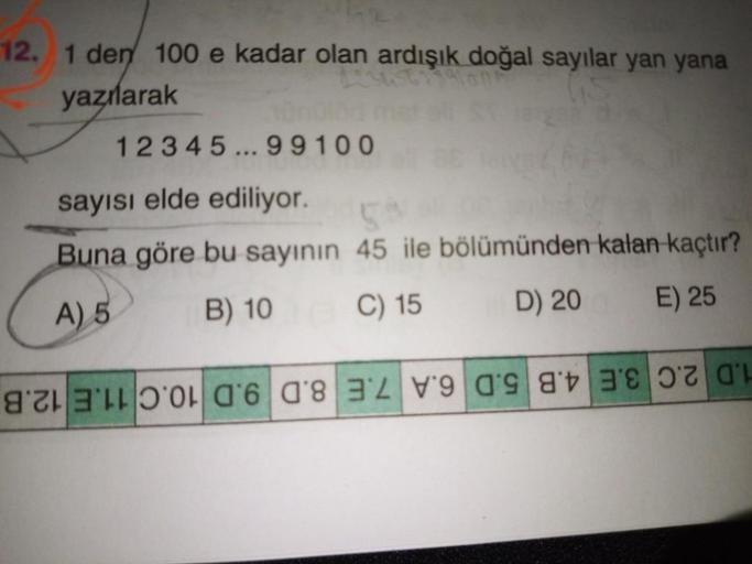12 1 Den 100 E Kadar Olan Ardışık Doğal Sayı Lise Matematik