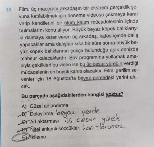 10 Film üç Maceracı Arkadaşın Bir Ekstrem Gerç Lise Türkçe
