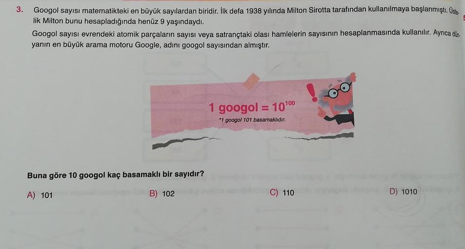 3. Googol sayısı matematikteki en büyük s... - Ortaokul Matematik