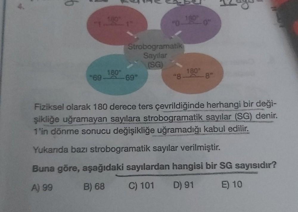 6 11 180° "O 0" % Strobogramatik Sayılar (SG) 180° 180° "69-69" "88 ...