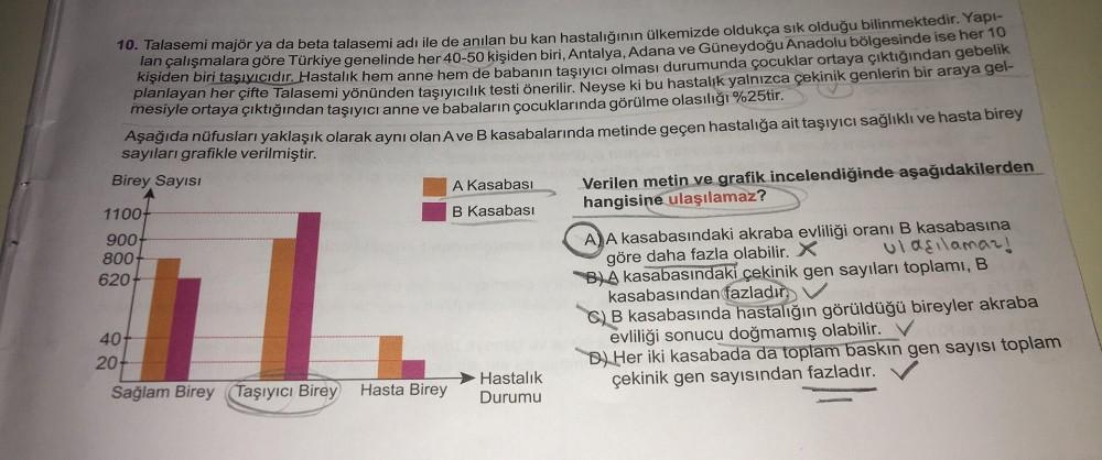 10. Talasemi majör ya da beta talasemi adı ile de anılan bu kan ...