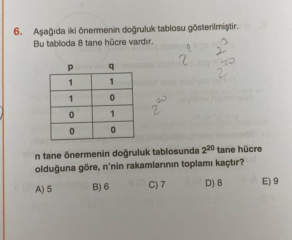 Mantık Doğruluk Tabloları
