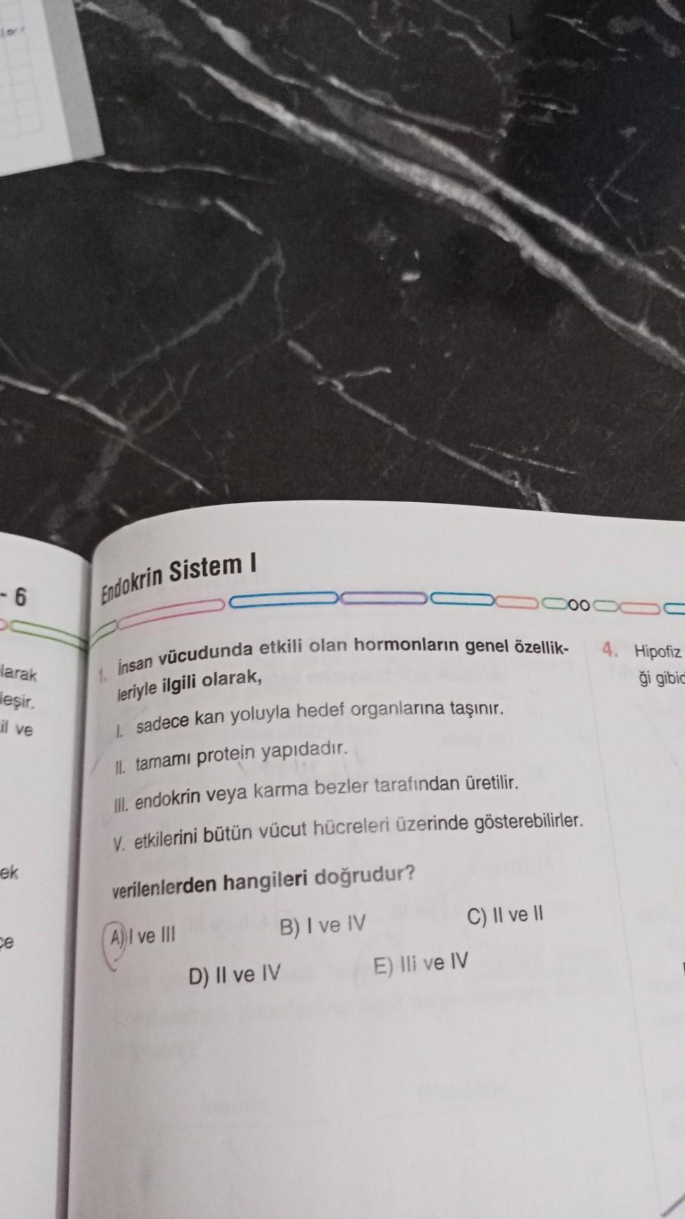 -6 larak leşir. il ve ek ce Endokrin Sistem I insan vücudunda etkili ...