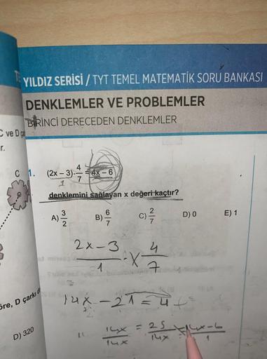 YILDIZ SERİSİ / TYT TEMEL MATEMATİK SORU BANKASI DENKLEMLER VE PROBLEMLER BRINCI DERECEDEN ...
