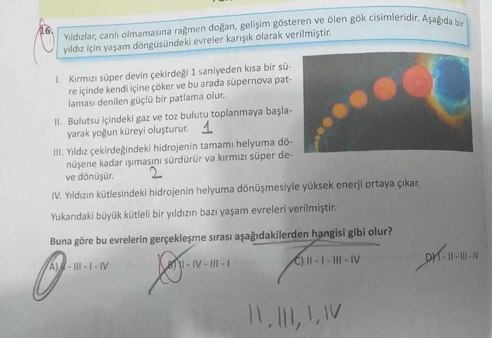 Yıldızlar, canlı olmamasına rağmen doğan, gelişim gösteren ve ölen gök ...