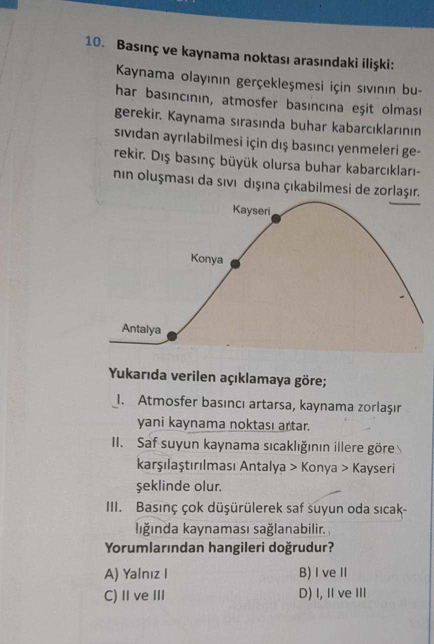10. Basınç ve kaynama noktası arasındaki ilişki: Kaynama olayının ...