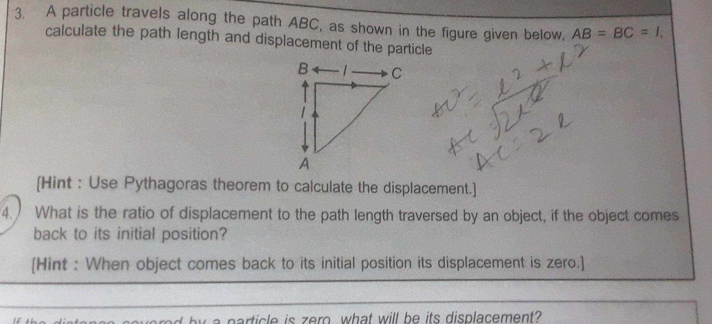 [ANSWERED] 3 A particle travels along the path ABC as shown in the - Kunduz