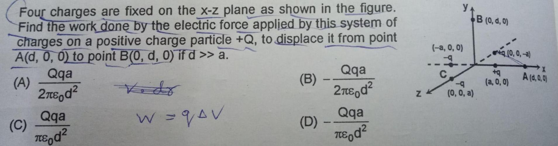 [ANSWERED] Four charges are fixed on the x z plane as shown in the - Kunduz