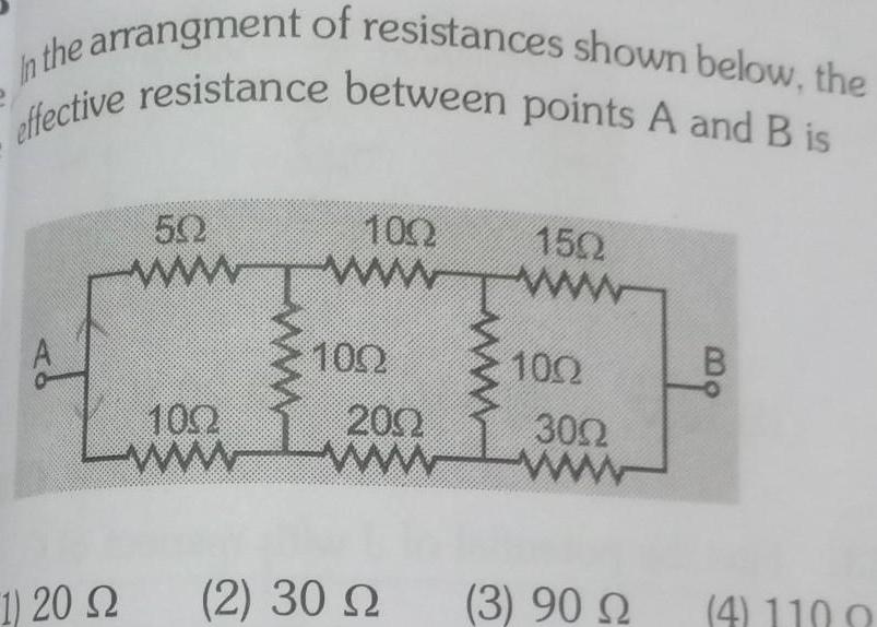 [ANSWERED] effective resistance between points A and B is In the - Kunduz