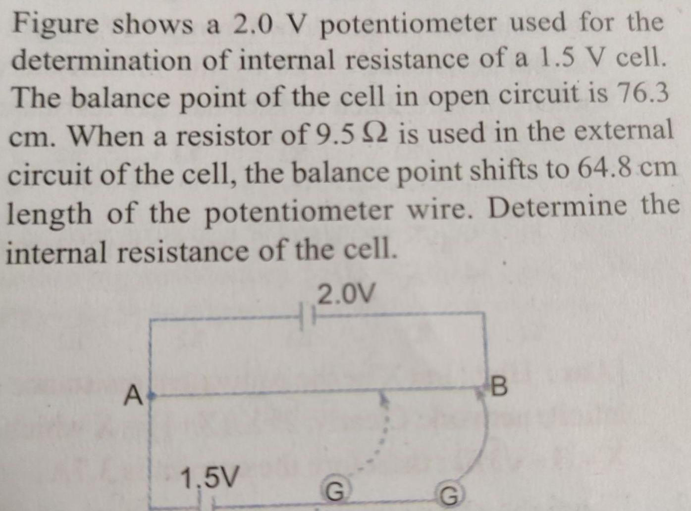 [answered] Figure Shows A 2 0 V Potentiometer Used For The Kunduz