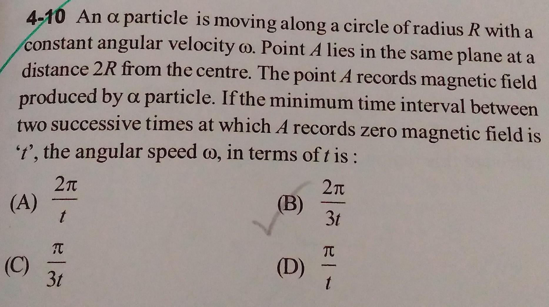[ANSWERED] 4 10 An a particle is moving along a circle of radius R with - Kunduz