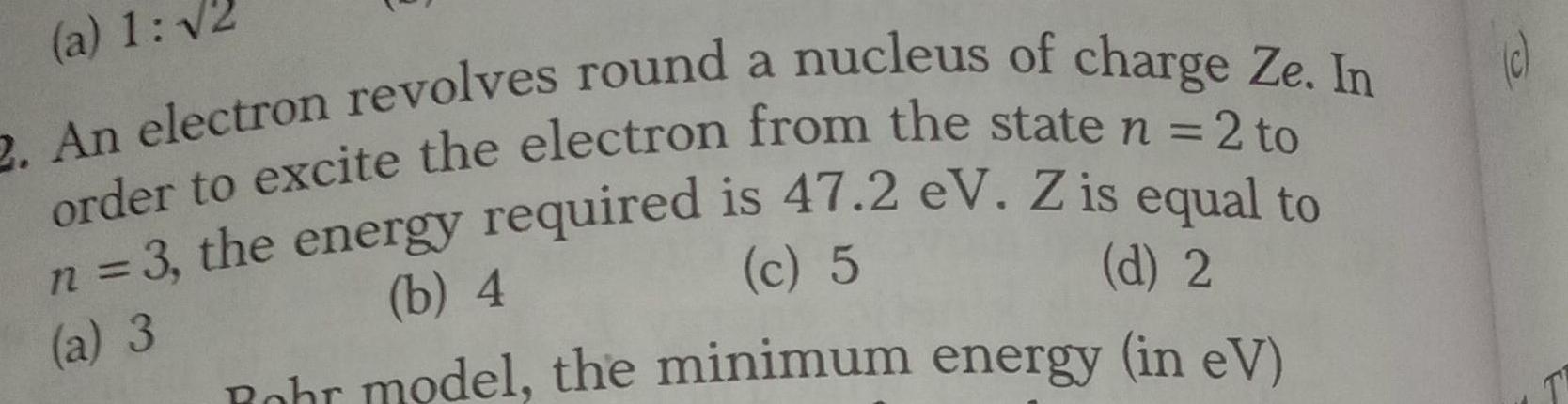 [ANSWERED] a 1 2 2 An electron revolves round a nucleus of charge Ze In ...