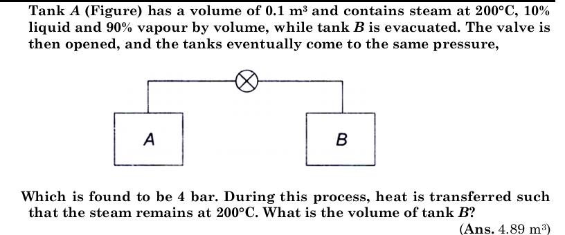 [ANSWERED] Tank A Figure has a volume of 0 1 m and contains steam at - Kunduz