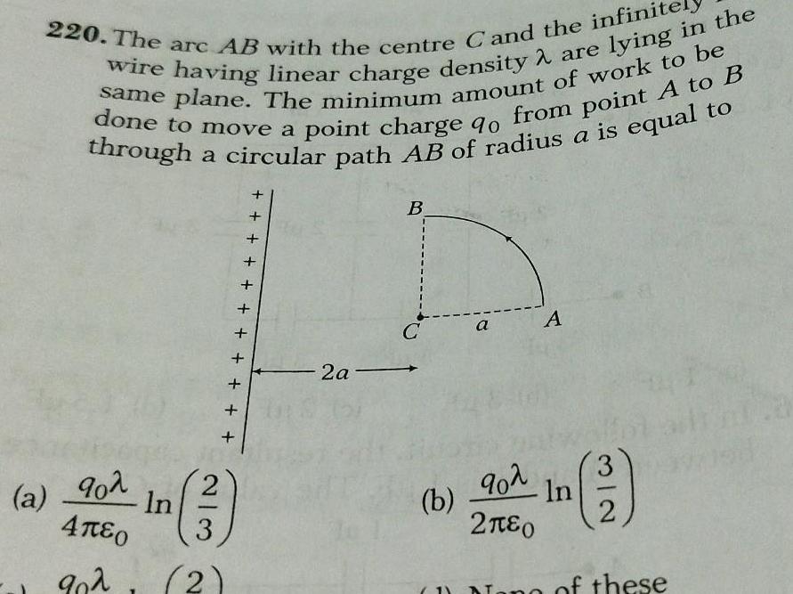 [ANSWERED] 220 The arc AB with the centre C and the infinite wire - Kunduz