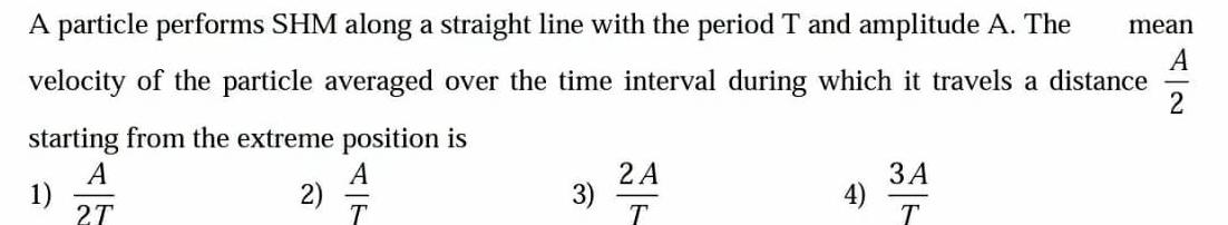 [ANSWERED] A particle performs SHM along a straight line with the - Kunduz