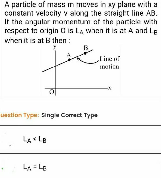 [ANSWERED] A particle of mass m moves in xy plane with a constant - Kunduz
