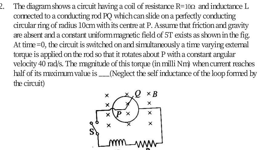 [ANSWERED] 2 The diagram shows a circuit having a coil of resistance R - Kunduz