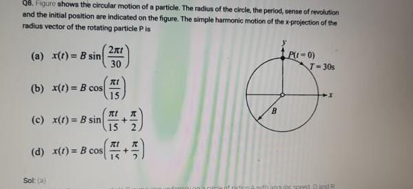 [ANSWERED] Q8 Figure shows the circular motion of a particle The radius - Kunduz