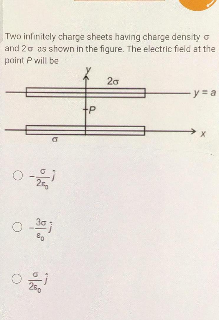 [ANSWERED] Two infinitely charge sheets having charge density and 2 as - Kunduz
