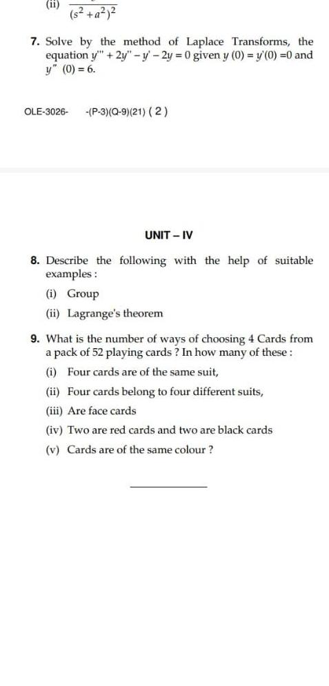 [ANSWERED] ii s a 7 Solve by the method of Laplace Transforms the - Kunduz