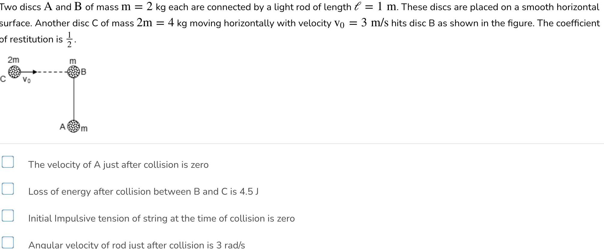 ANSWERED Two Discs A And B Of Mass M 2 Kg Each Are Connected By A ANSWERED Two Discs A And B Of Mass M 2 Kg Each Are Connected By A