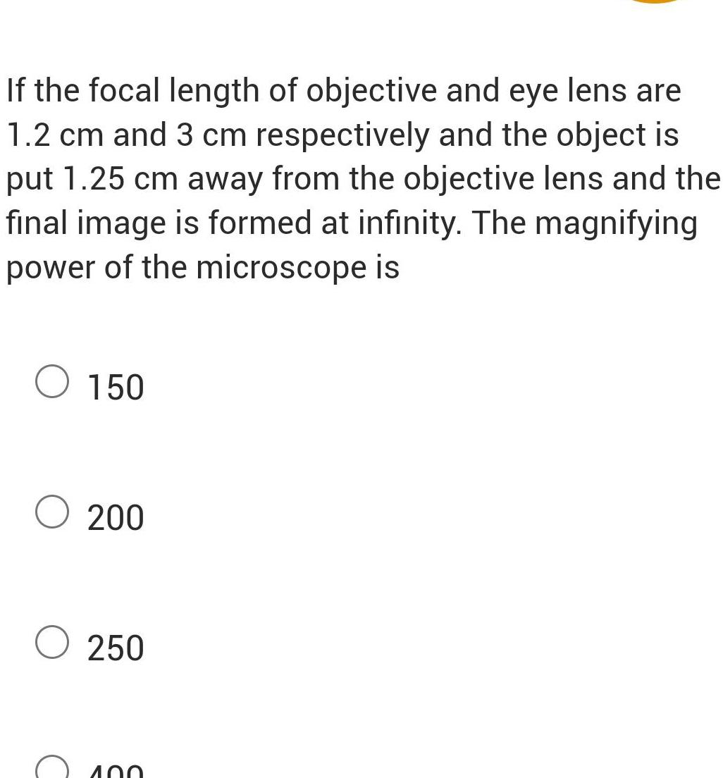 ANSWERED If The Focal Length Of Objective And Eye Lens Are 1 ANSWERED If The Focal Length Of Objective And Eye Lens Are 1