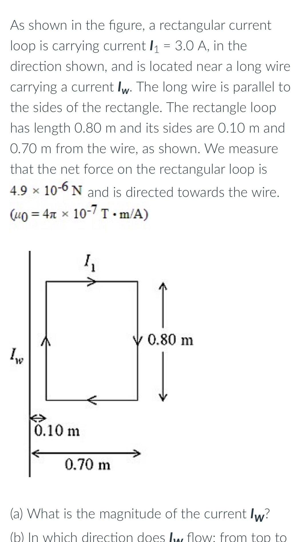 [ANSWERED] As shown in the figure a rectangular current loop is - Kunduz