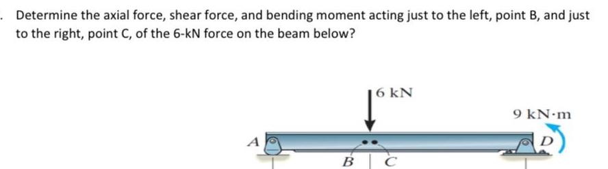 [ANSWERED] Determine the axial force shear force and bending moment - Kunduz