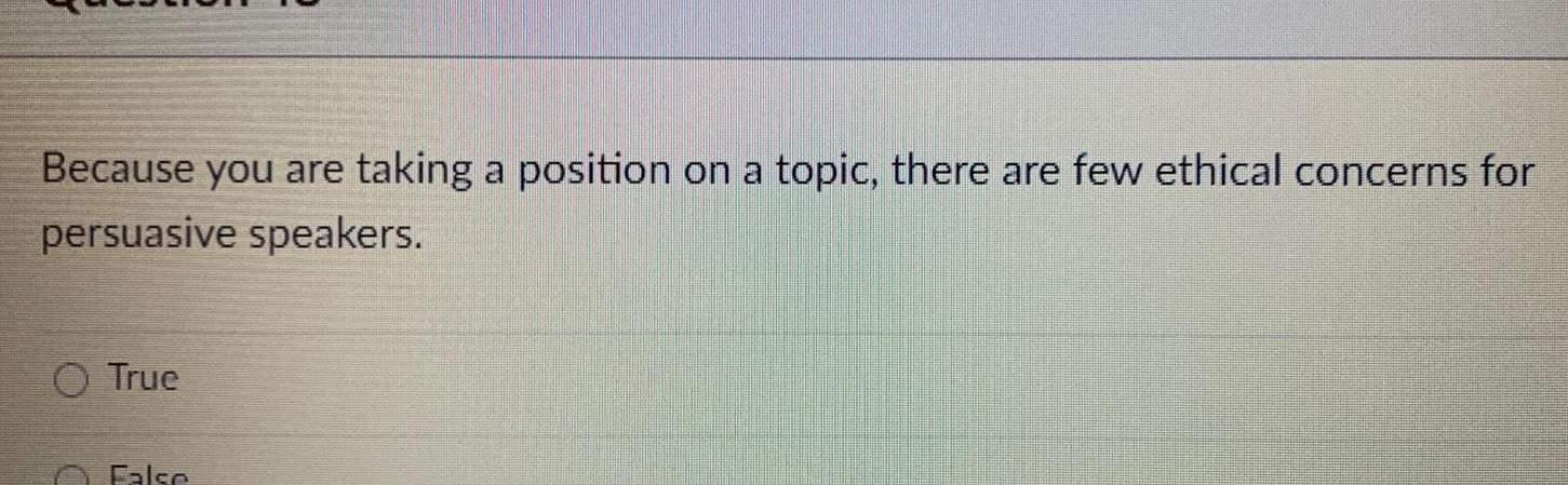 [ANSWERED] Because you are taking a position on a topic there are few ...