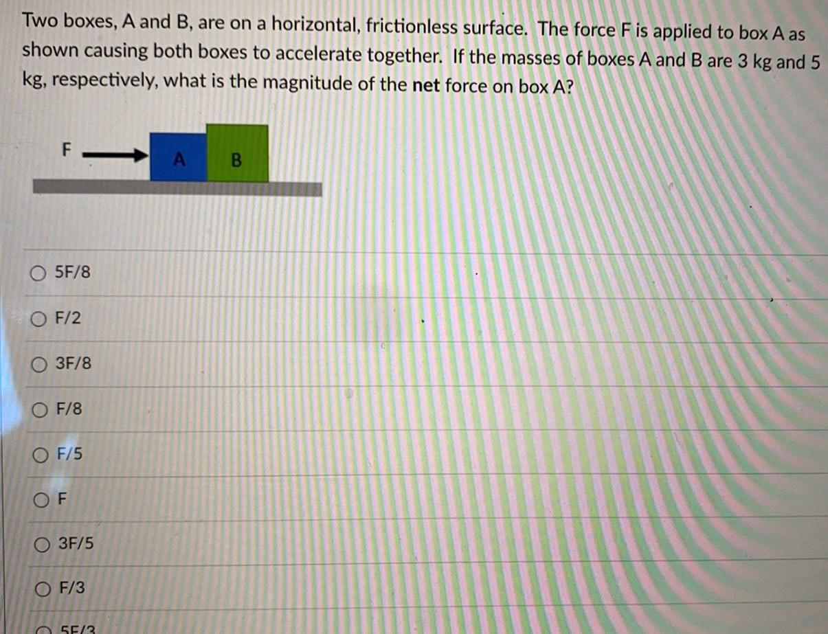 [ANSWERED] Two boxes A and B are on a horizontal frictionless surface - Kunduz
