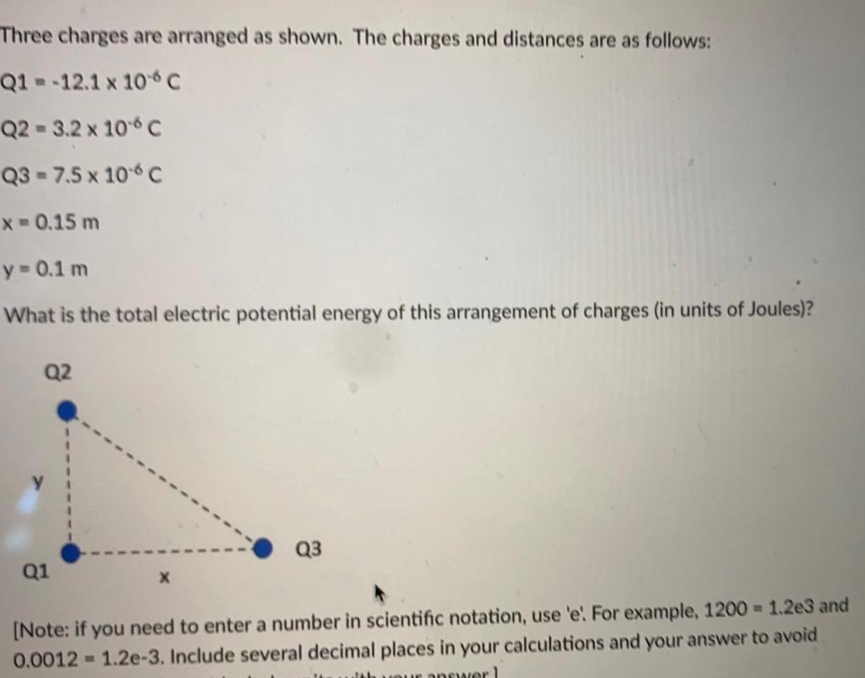 [ANSWERED] Three charges are arranged as shown The charges and - Kunduz