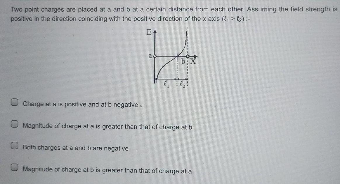 [ANSWERED] Two point charges are placed at a and b at a certain - Kunduz