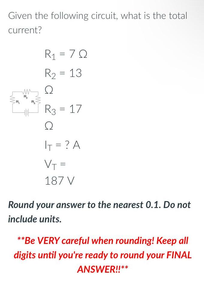 [ANSWERED] Given the following circuit what is the total current R 72 R - Kunduz