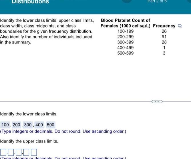 ANSWERED Distributions Identify The Lower Class Limits Upp Statistics answered-distributions-identify-the-lower-class-limits-upp-statistics